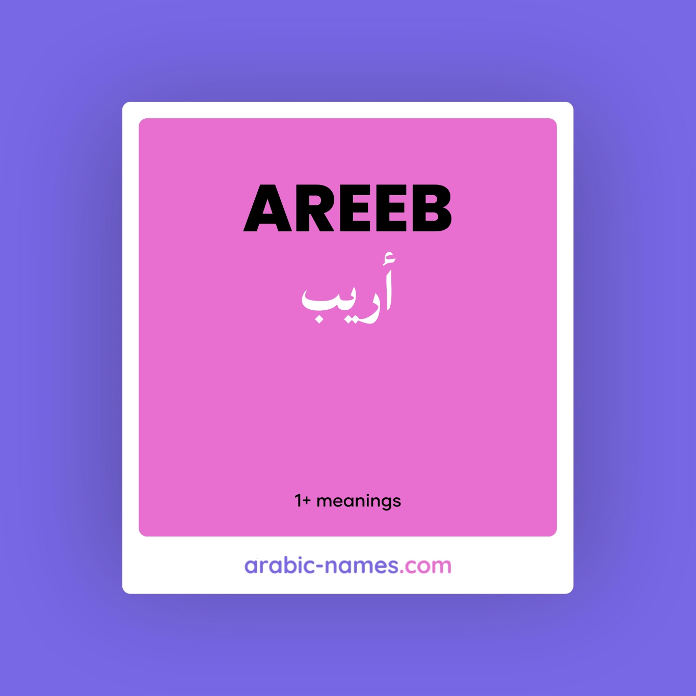 AREEB (أريب) Meaning in Arabic & English - Arabic Names