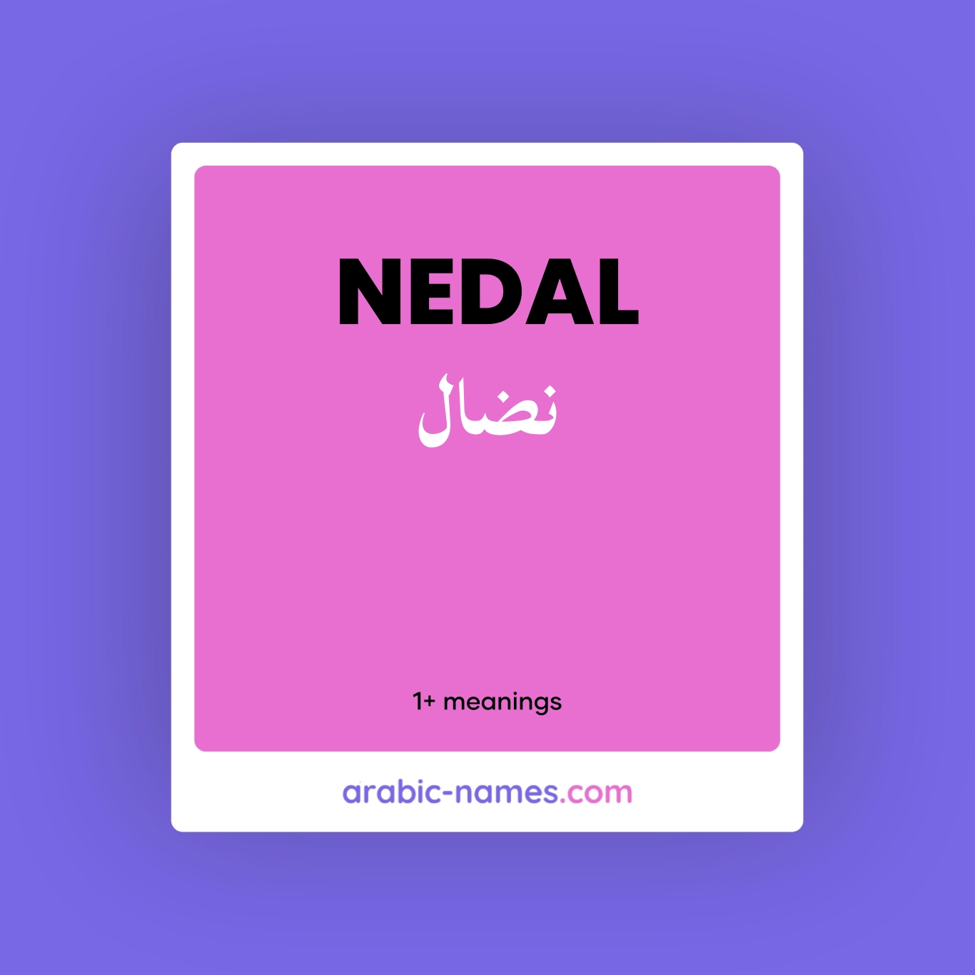 NEDAL (نضال) Meaning in Arabic & English - Arabic Names